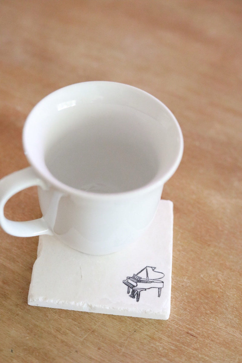 Piano marble coasters – Lace, Grace & Peonies